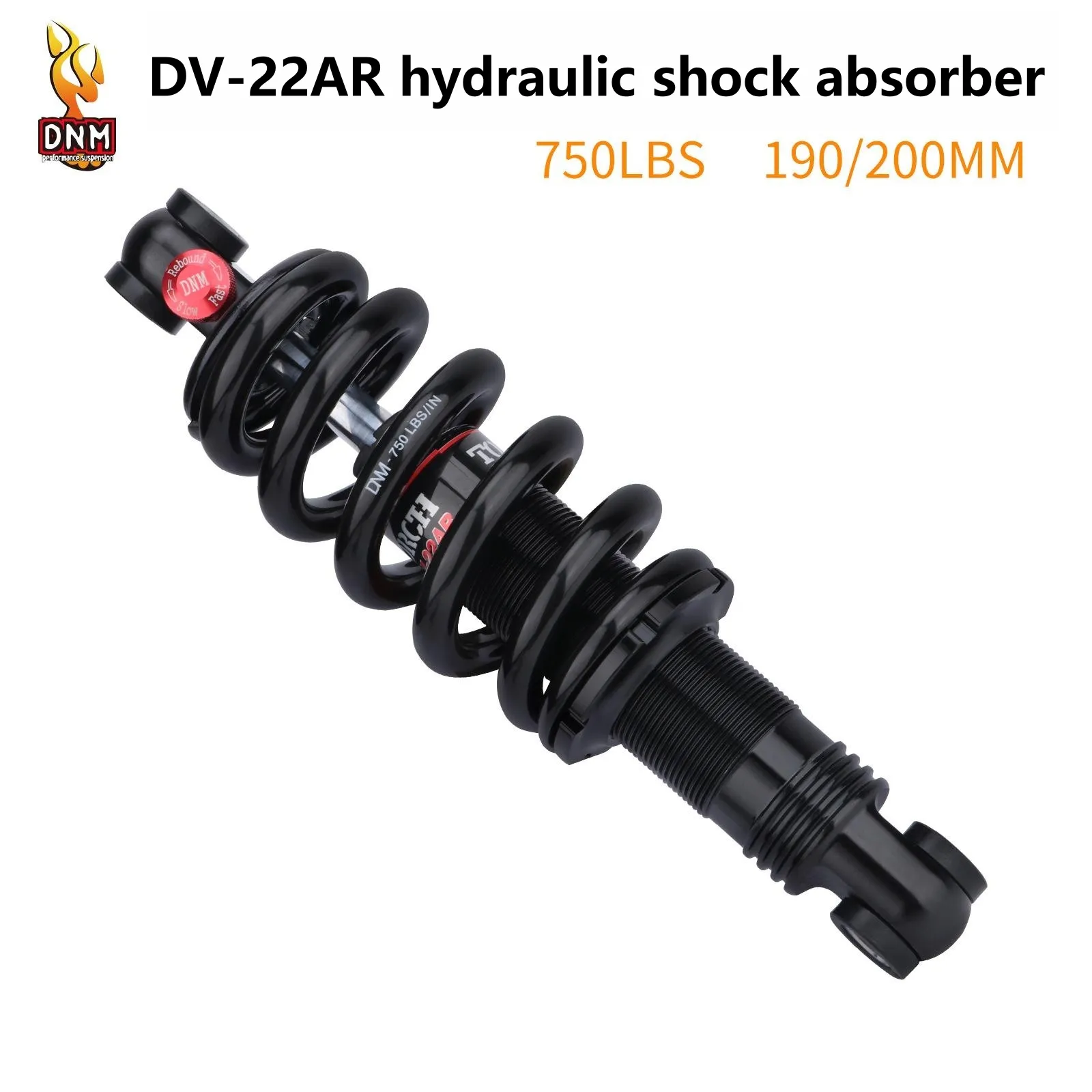 DNM DV-22AR Bike Shock with Damping Adjustment Multi-stage Adjustable ...