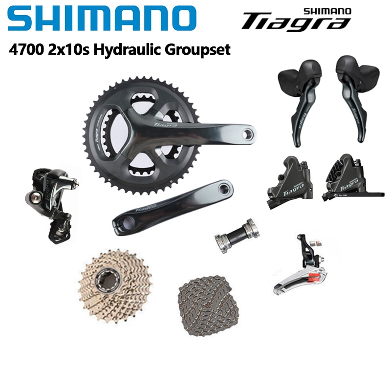 Shimano Tiagra 4700 2x10s Hydraulic Set 165/170/172.5/175mm Crankset ST ...