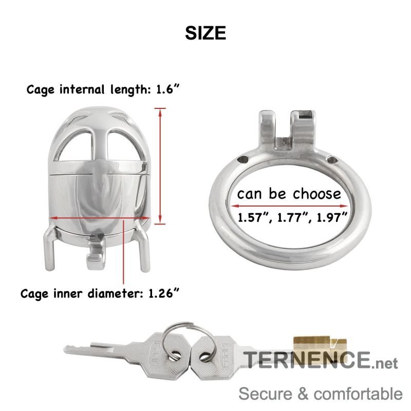 Men's Stainless Steel Male Pennis Lock Cock Penis Ring Cage Male ...