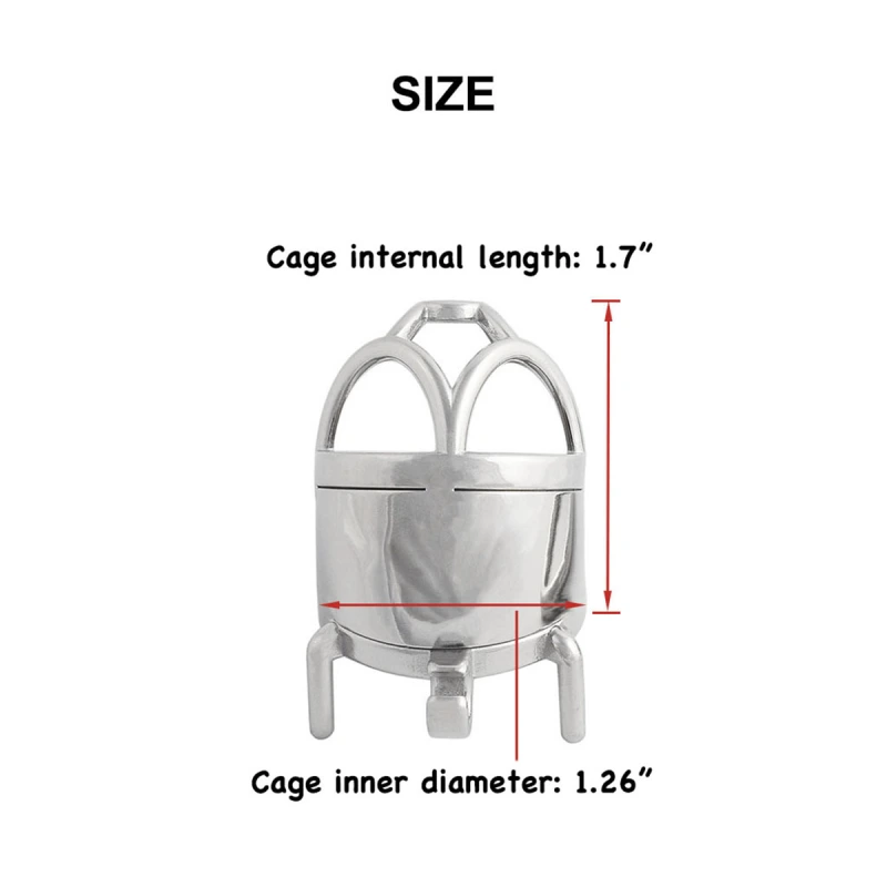 Men's Chasity Device Stainless Steel Male Chastity Cage Lock for The ...
