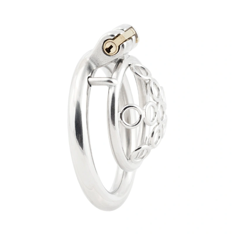 Male Chastity Cage Super Short Stainless Steel Cock Cage Easy to Wear ...