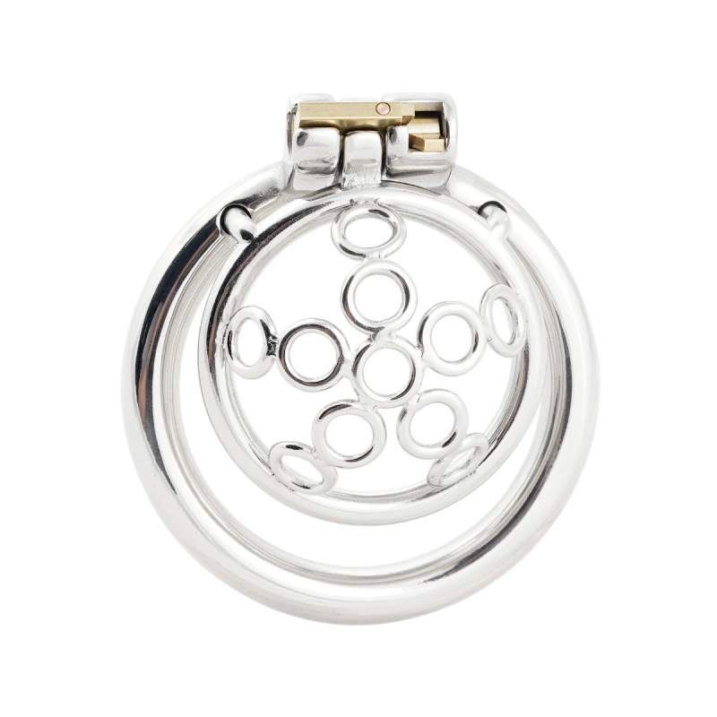 Male Chastity Cage Super Short Stainless Steel Cock Cage Easy to Wear ...