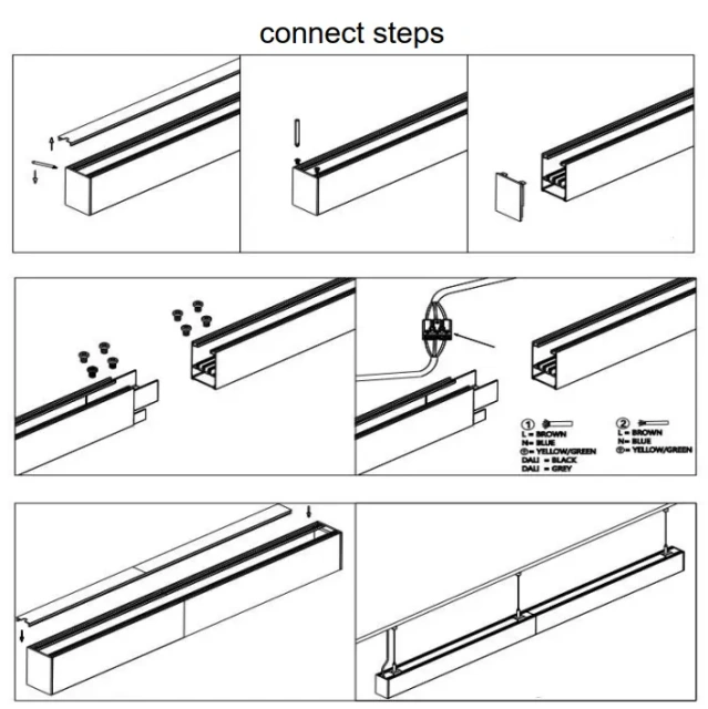 130LM/W Micro Prismatic LED Linear Light System