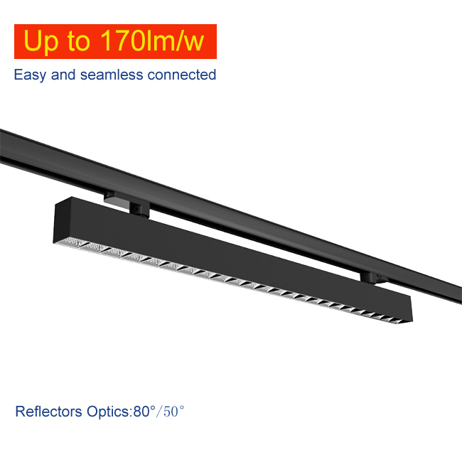 170LM/W Linear Track Light System of Supermarket Solution