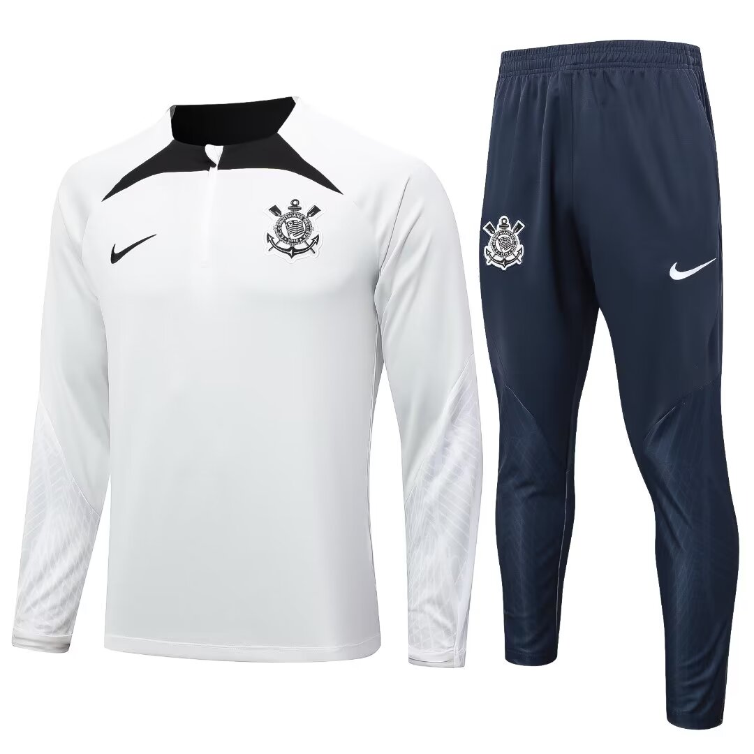 2024/2025 Corinthians White Long Sleeve Training Suit kit