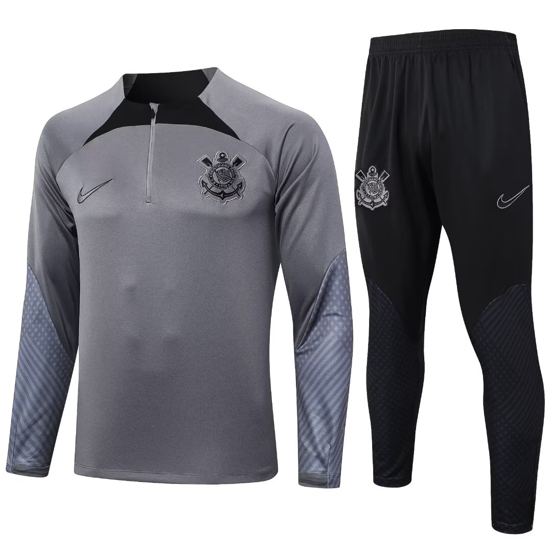 2024/2025 Corinthians Grey Long Sleeve Training Suit kit