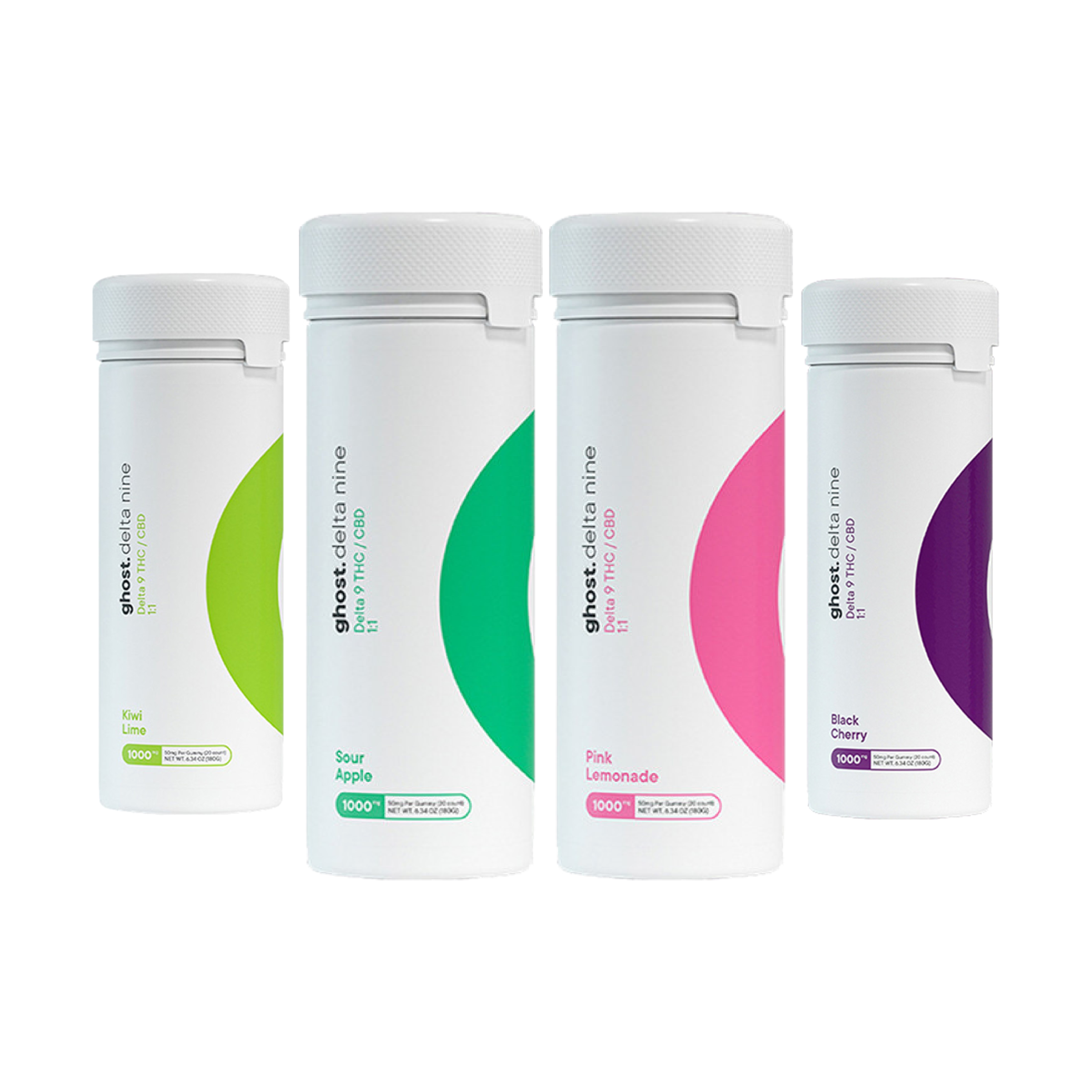 GHOST DELTA NINE DELTA 9 THC / CBD 1:1 GUMMIES 1000MG