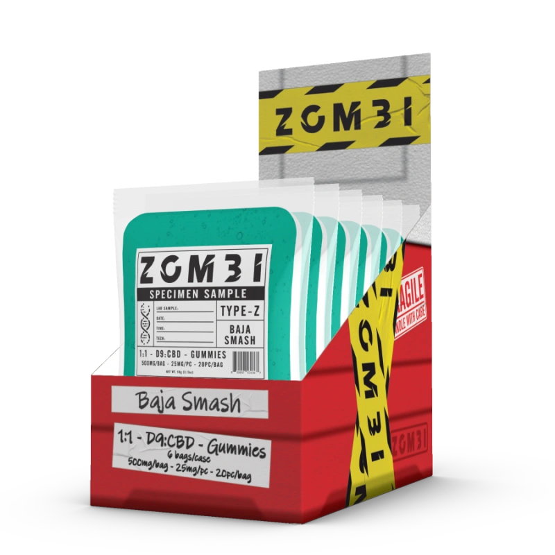 ZOMBI 1:1 - D9:CBD 500MG GUMMIES