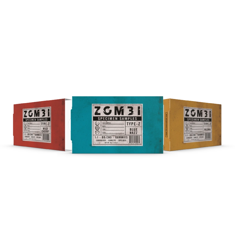 ZOMBI 1:1 - D9:CBD BLISTER PACK GUMMIES