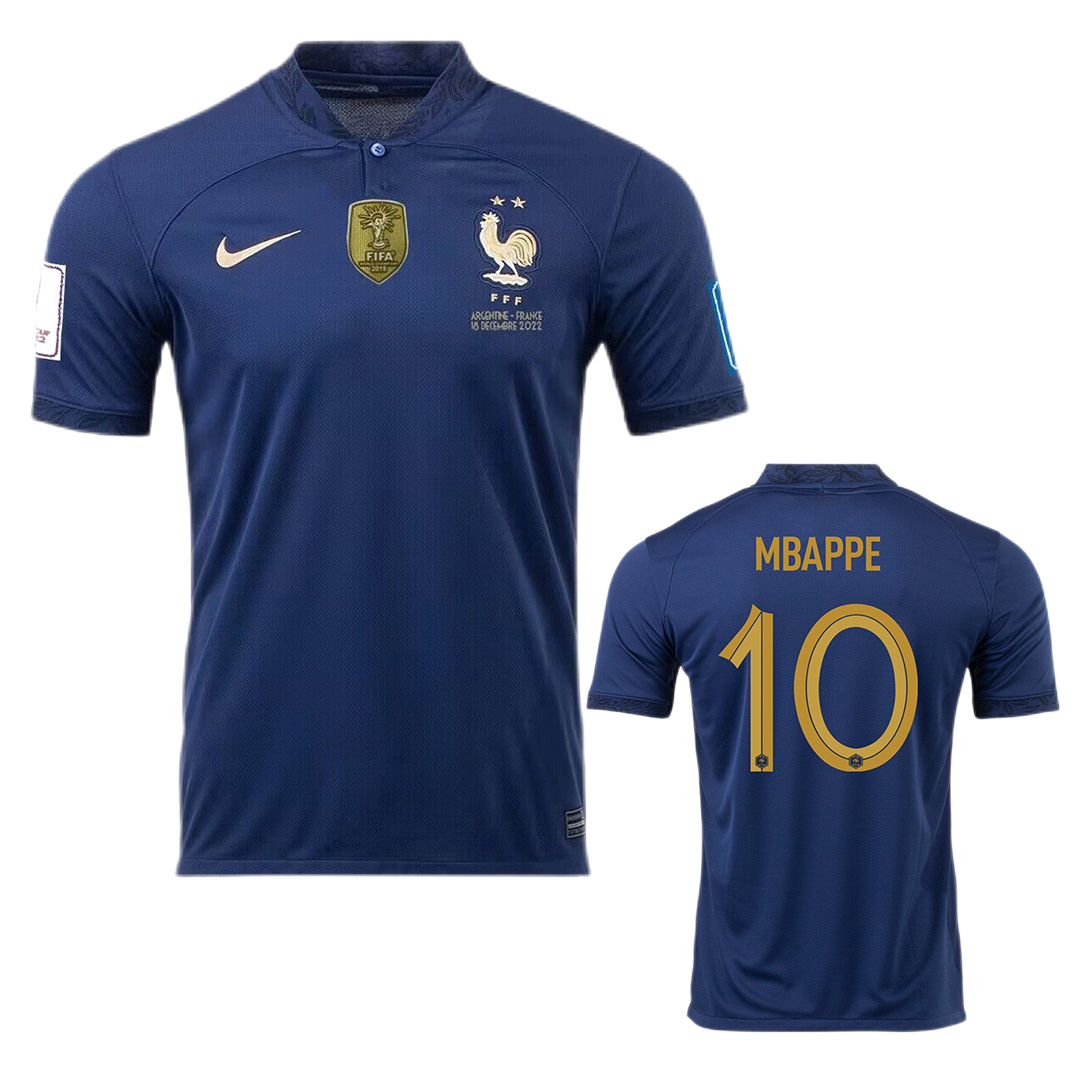 2022 France MBAPPE #10 World Cup Final Edition Home Jersey