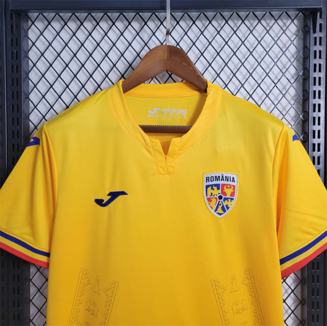 2024 Romania Euro Cup Home Football Jersey