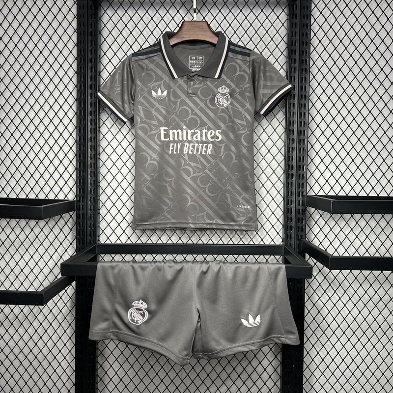 24-25 Real Madrid Third Away Kids Kit Jersey+Shorts