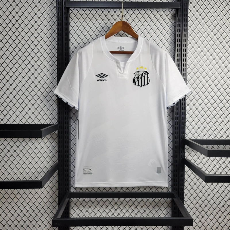 24-25 Santos FC Home Soccer Jersey with All Sponsors