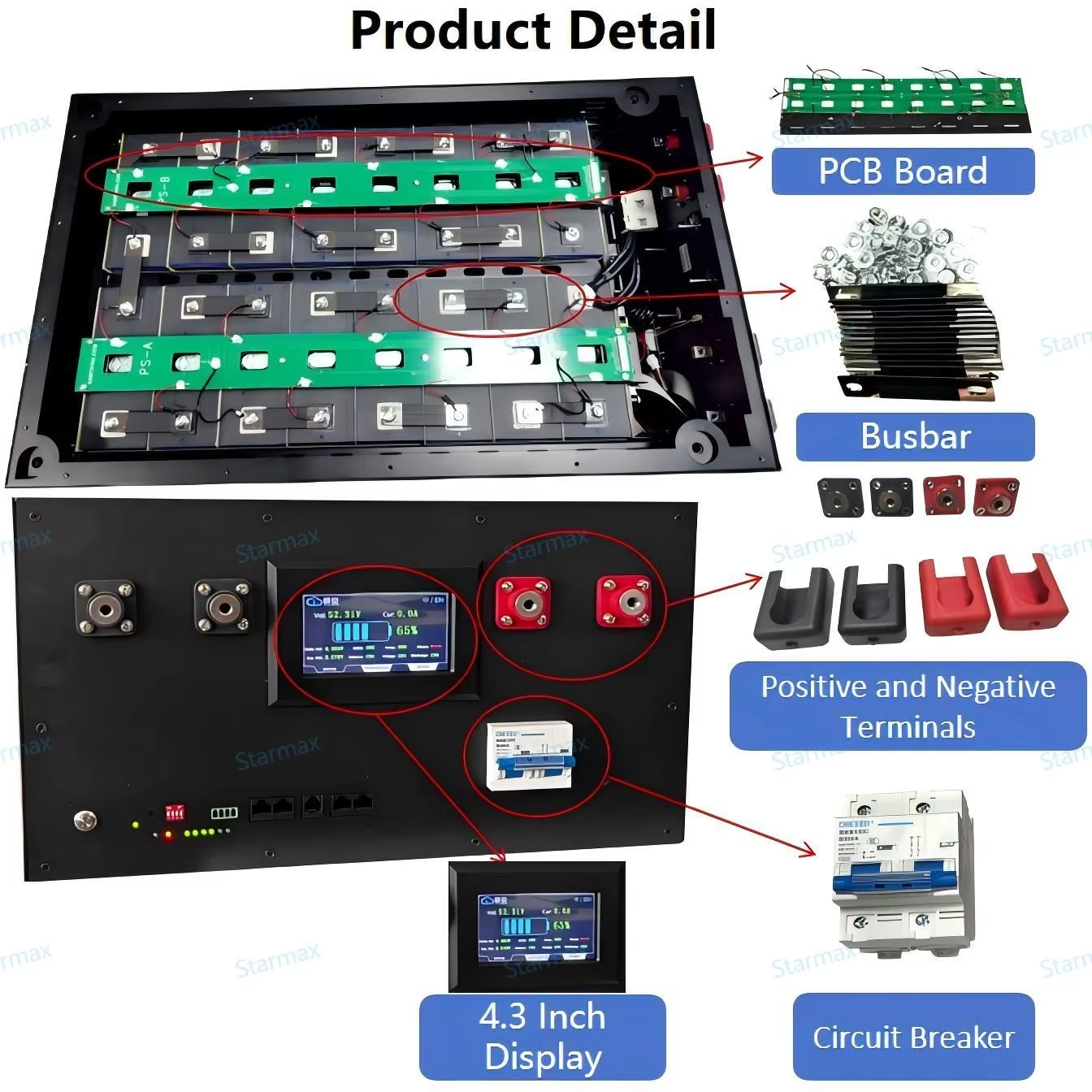48V 16S Server Rack Battery DIY Unit with JK BMS – 200A Active Balance ...