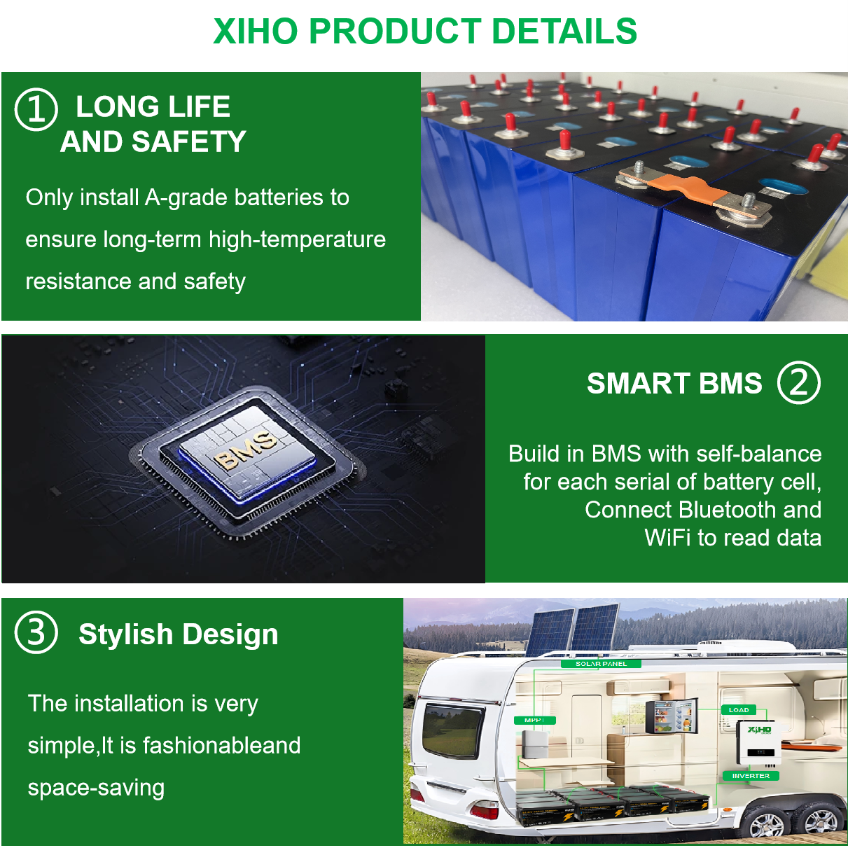 1Kwh Lithium Battery Pack 12.8V 100Ah Lifepo4 Batteries Pack For Solar ...