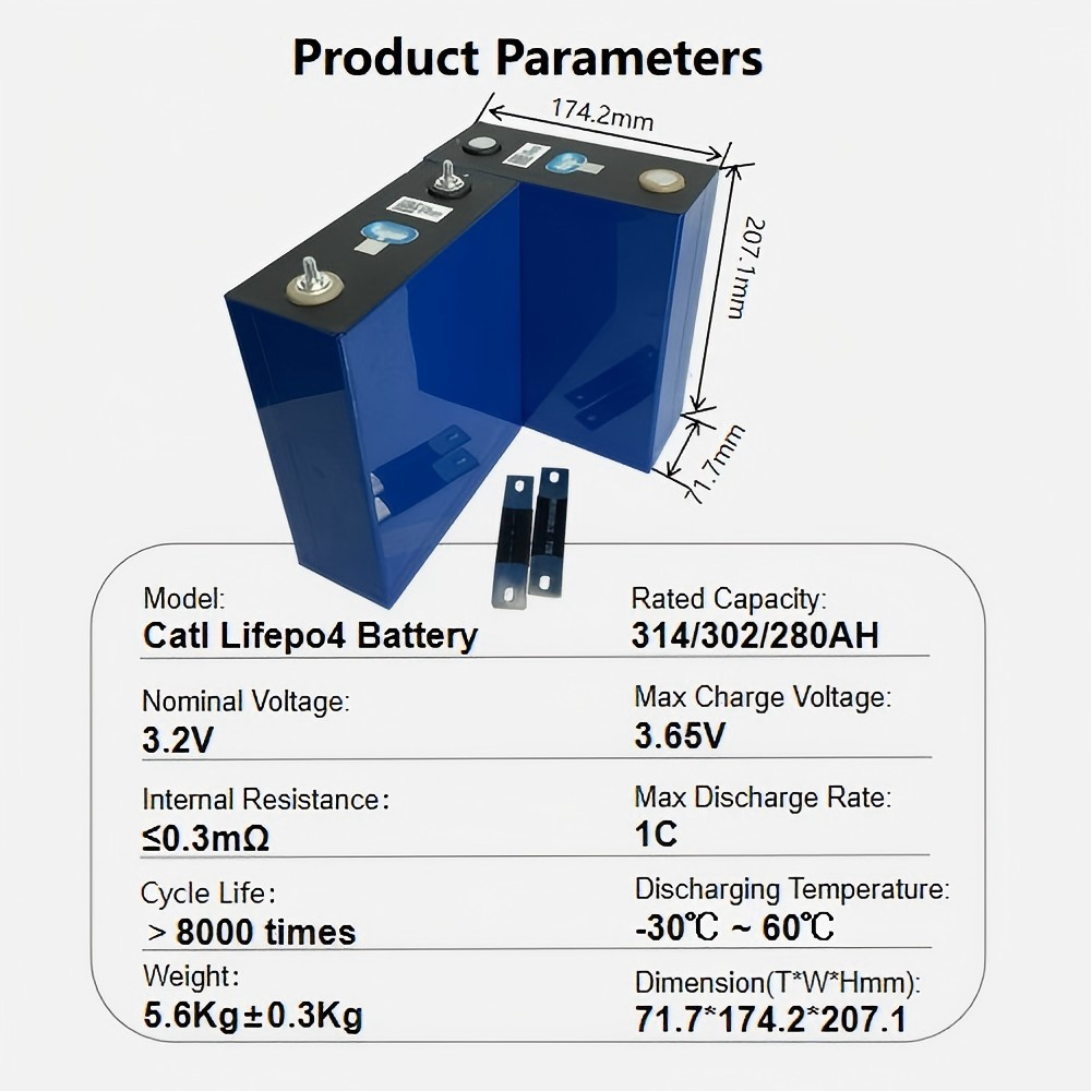 Starmax Catl 3.2V 280Ah 302Ah 314Ah 320Ah Lifepo4 Battery Prismatic Cells Lithium Ion Batteries ...