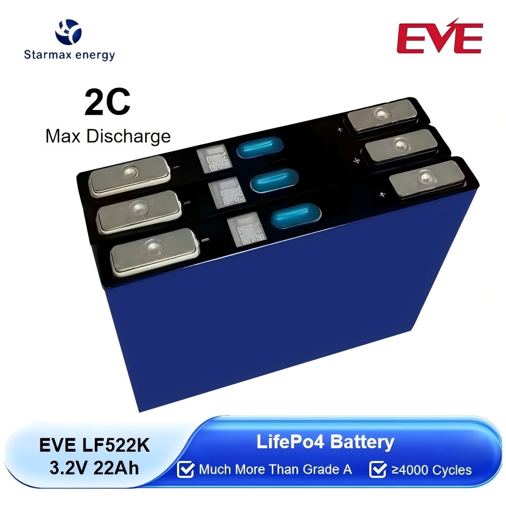 Starmax EV 3.2V 22Ah Lifepo4 Prismatic Cell High Discharge Car Starting ...