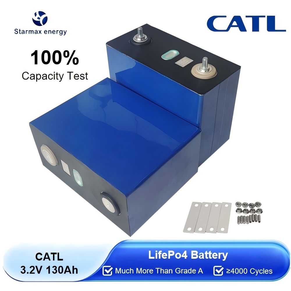 Starmax Catl 3.2V 130Ah Rechargeable Prismatic Cell Lithium Ion Batteries 3.2V Lifepo4 Battery ...