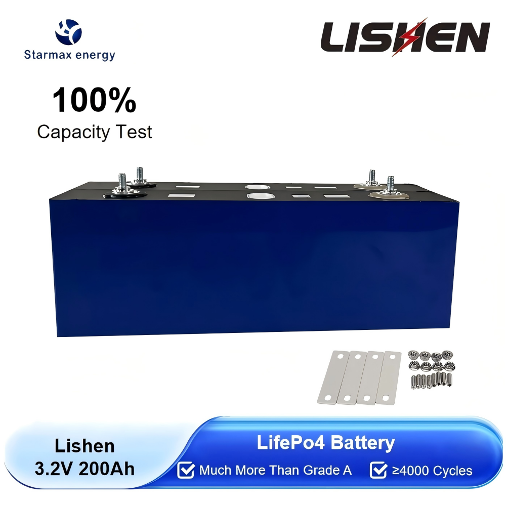Starmax LISHEN 3.2V 200Ah Lithium Power battery Lifepo4 Battery Rechargeable Prismatic Cells