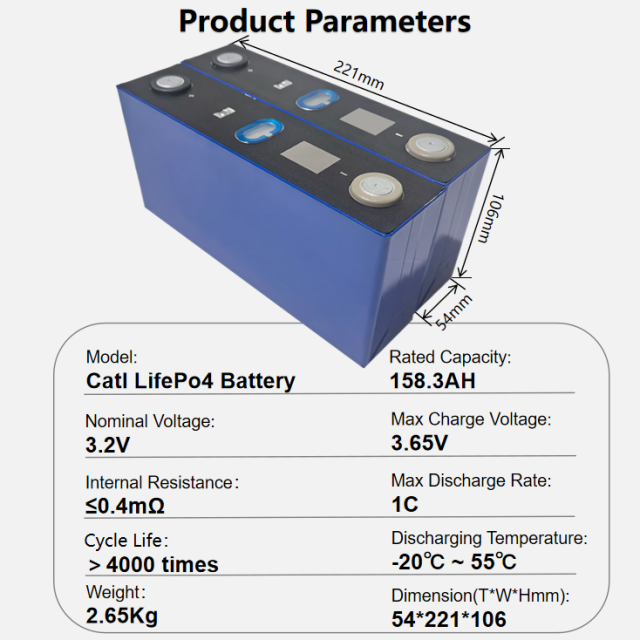 OEM ODM Starmax Catl 3.2V 158.3Ah LifePo4 Prismatic Battery Cell Lithium Battery Energy Storage ...