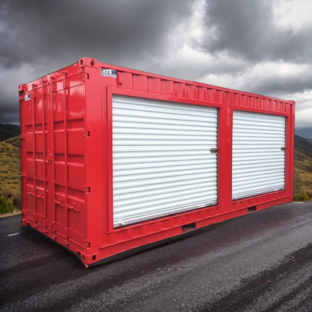 20f Modified containers with 2 roll-up doors