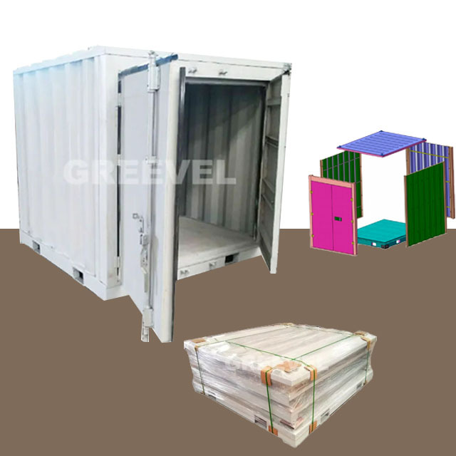 GREEVEL Custom Flat Pack Metal Storage Container with container door ...