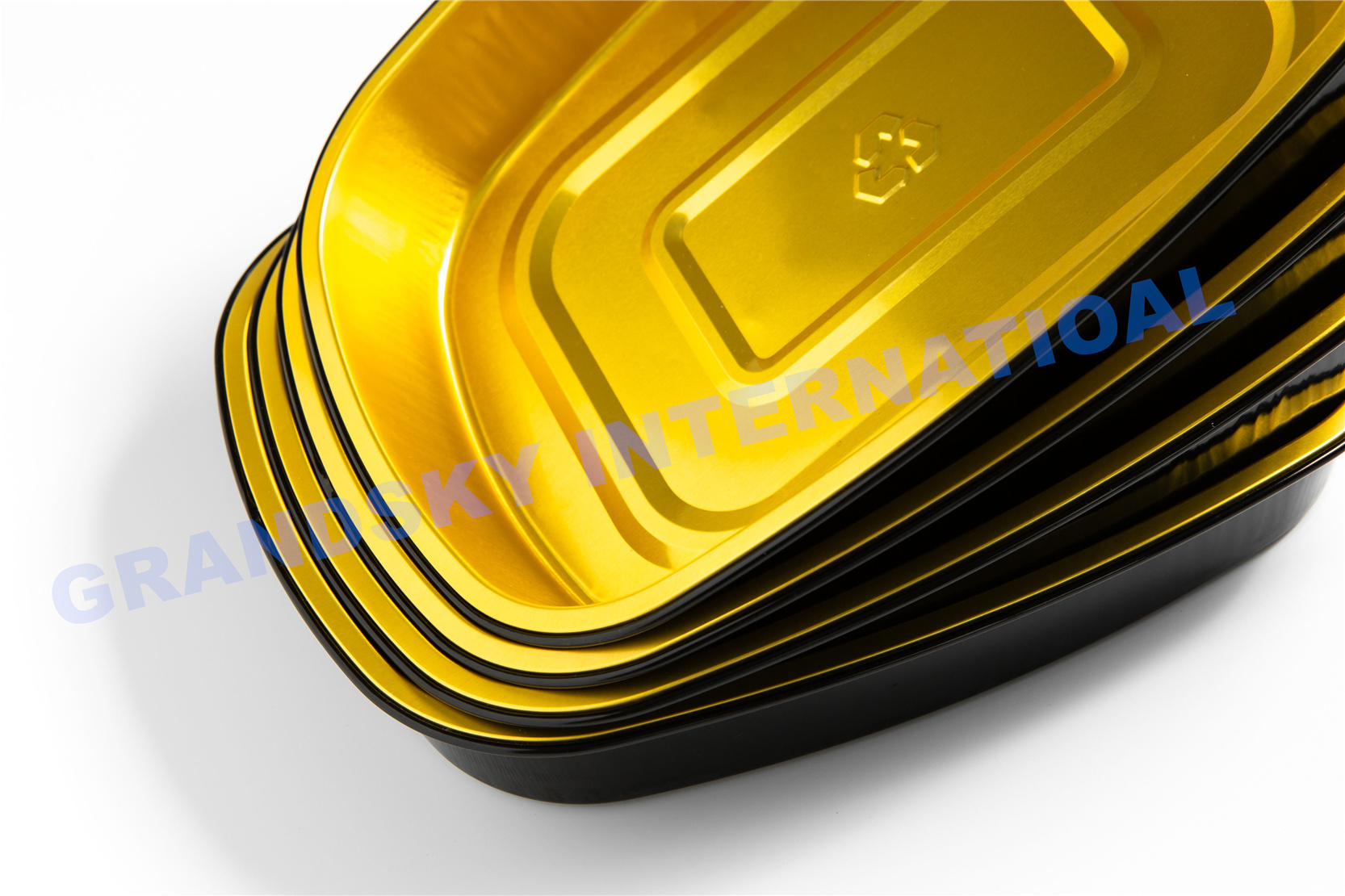 Smooth Wall Container Black Gold Extra Large - Aluminium Foil Container ...