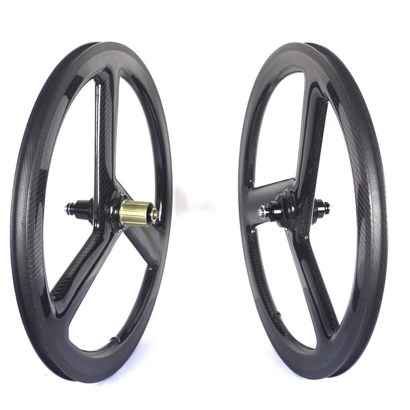 20 inch tri spoke carbon wheels disc brake or rims brake
