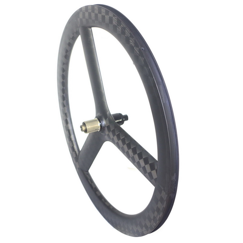 2019 tri spoke road carbon wheels disc clincher or tubular
