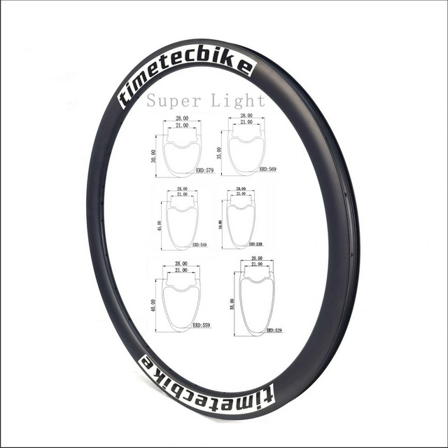 Ultra light 28mm Wide Road Bike Carbon Rims