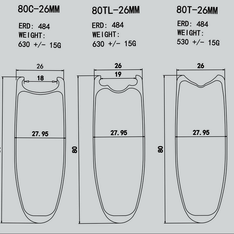 700C Road Carbon Rims 90MM Clincher Tubular Tubeless Disc Brake ...