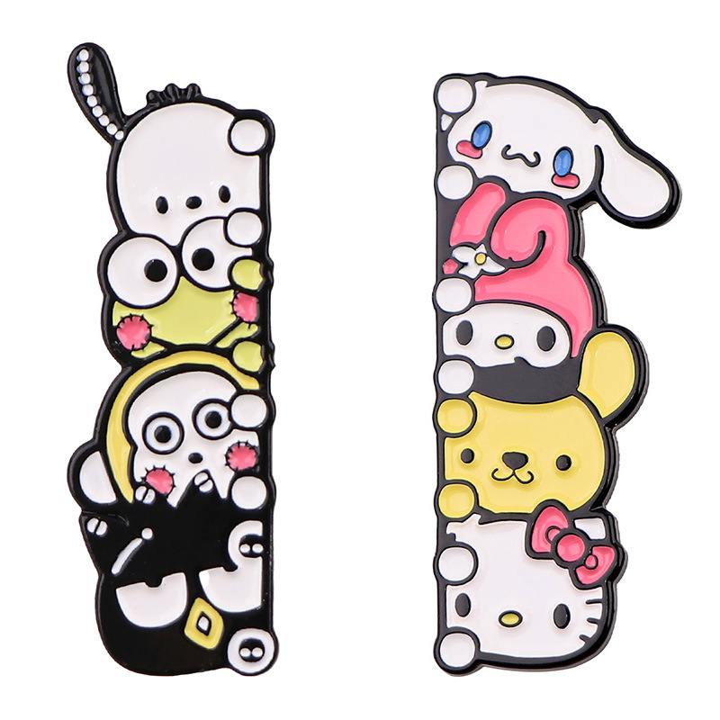 Sanrio-Inspired Cartoon Character Soft Enamel Pins | Cute Hello Kitty ...