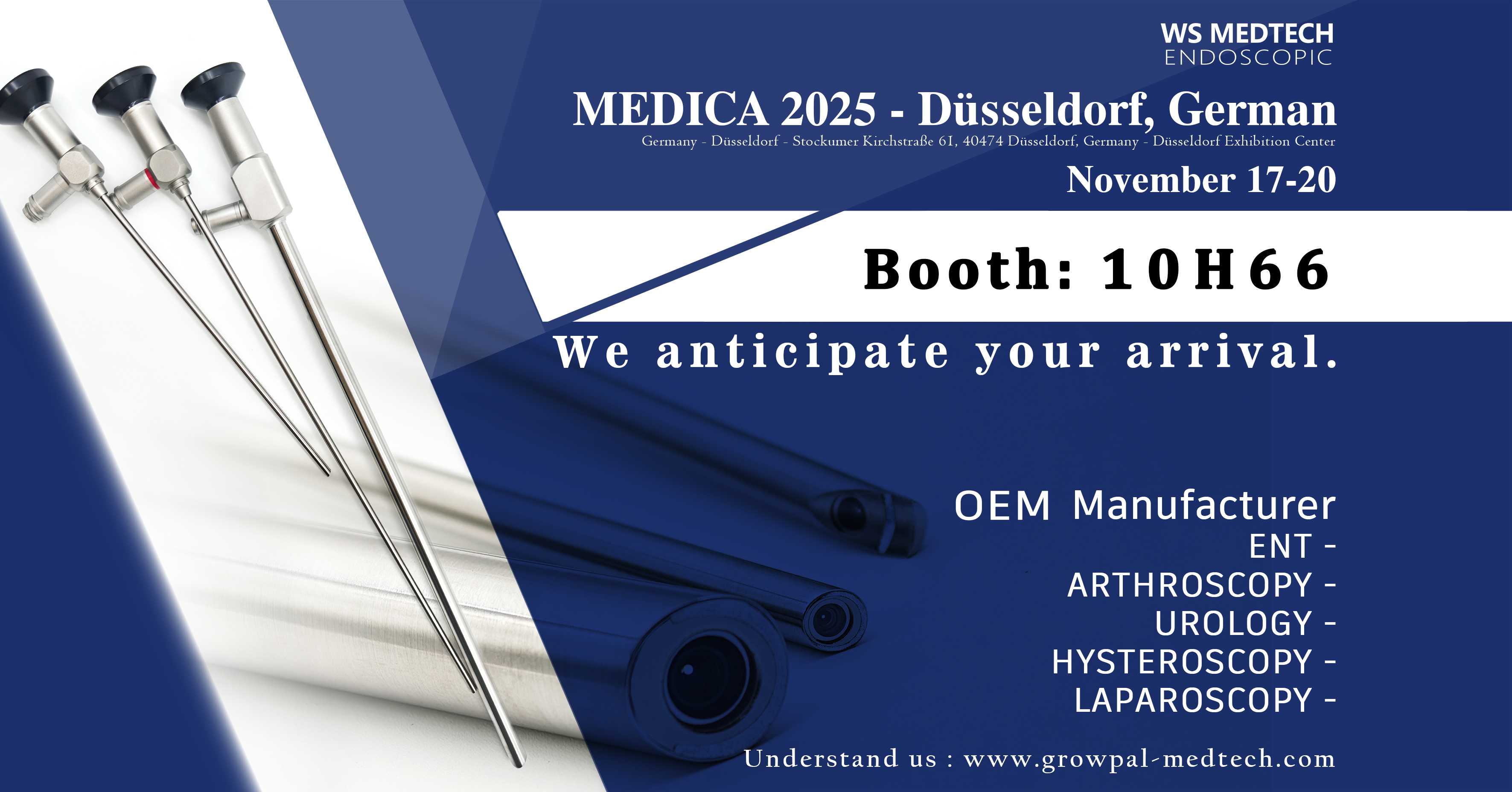 Sincere Invitation | Join WS MEDTECH at MEDICA 2025 in Germany to Explore the Future of Endoscopy
