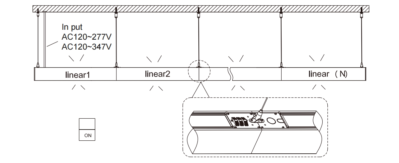 LED Linear Slot Light