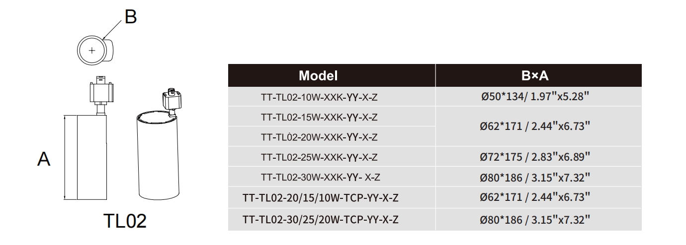 TL02 LED Track Light