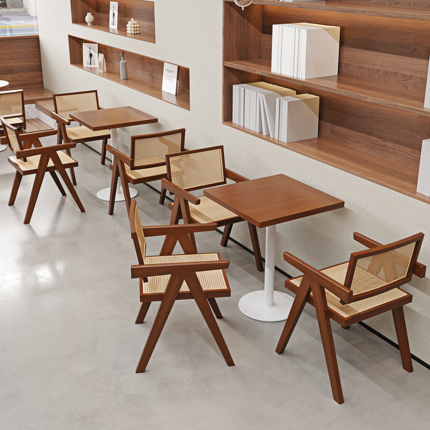 SOF commercial cafe restaurant furniture wooden dining table and chair