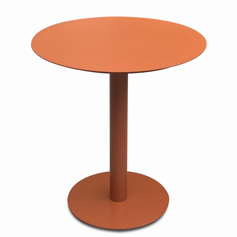 SOF Minimalist Orange Aluminum Outdoor Dining Table for Restaurant Use