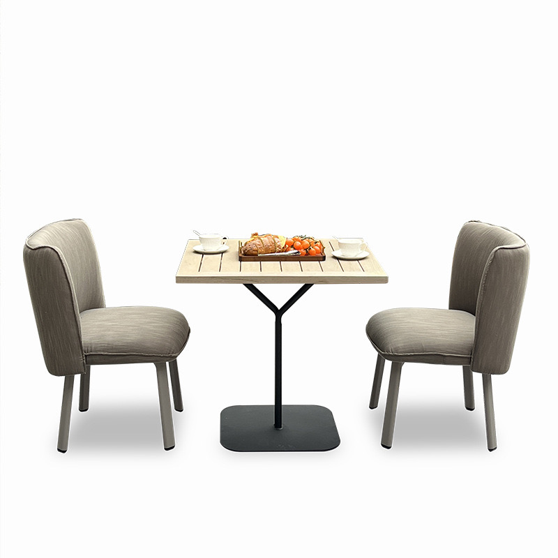 SOF Modern Minimalist Outdoor Dining Table and Chair Set - Elegant Teak Design for Serene ...