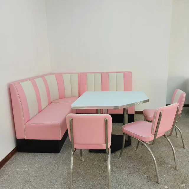 SOF Stylish 1950s Channel Design Corner Booth: Enhance Restaurant ...
