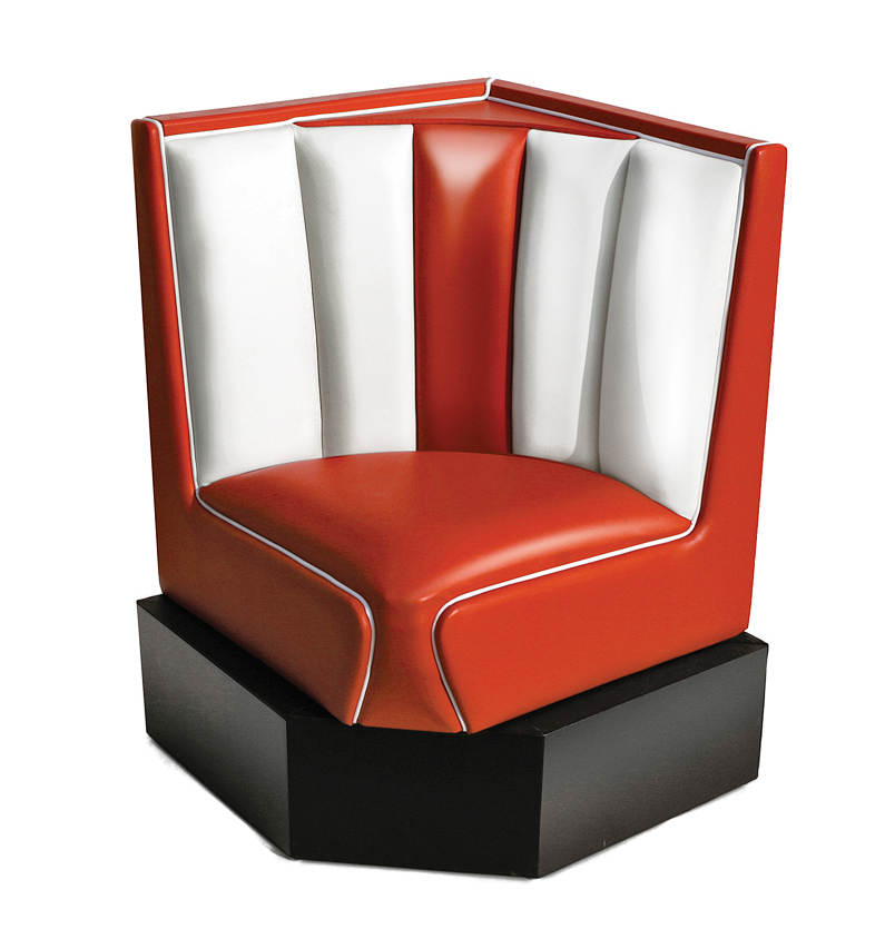 SOF Stylish 1950s Channel Design Corner Booth: Enhance Restaurant ...