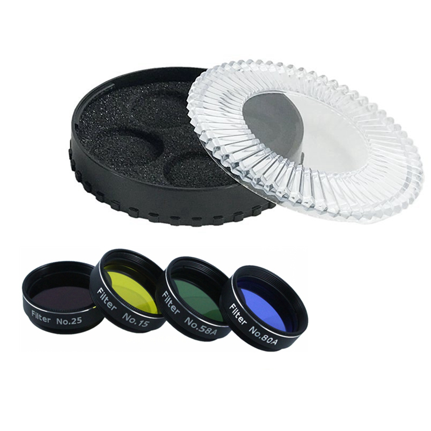 Astromania Filter Set of 1.25-Inch Four Color Filters (#15 Deep Yellow ...