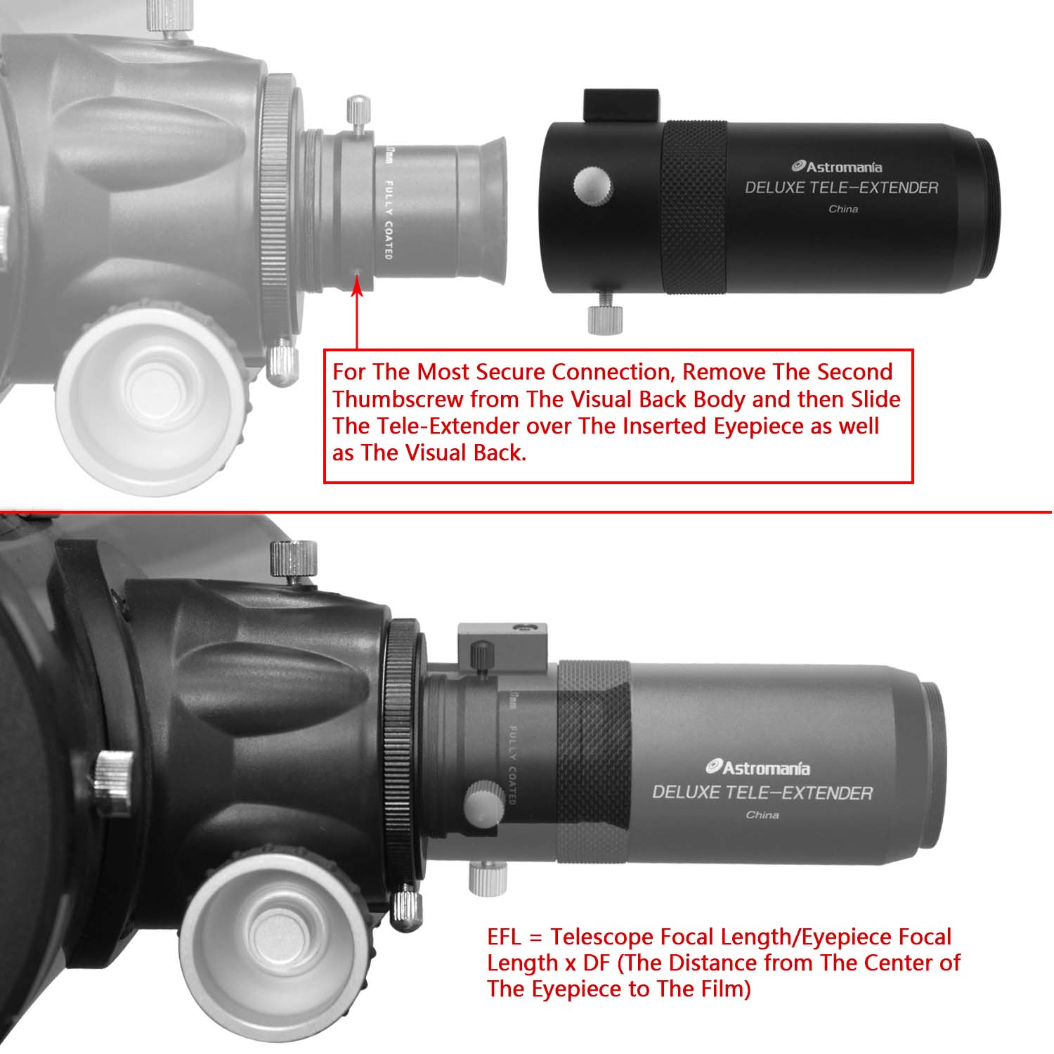 Astromania Telescope Camera Adapter for Astronomy Telescopes, Deluxe ...