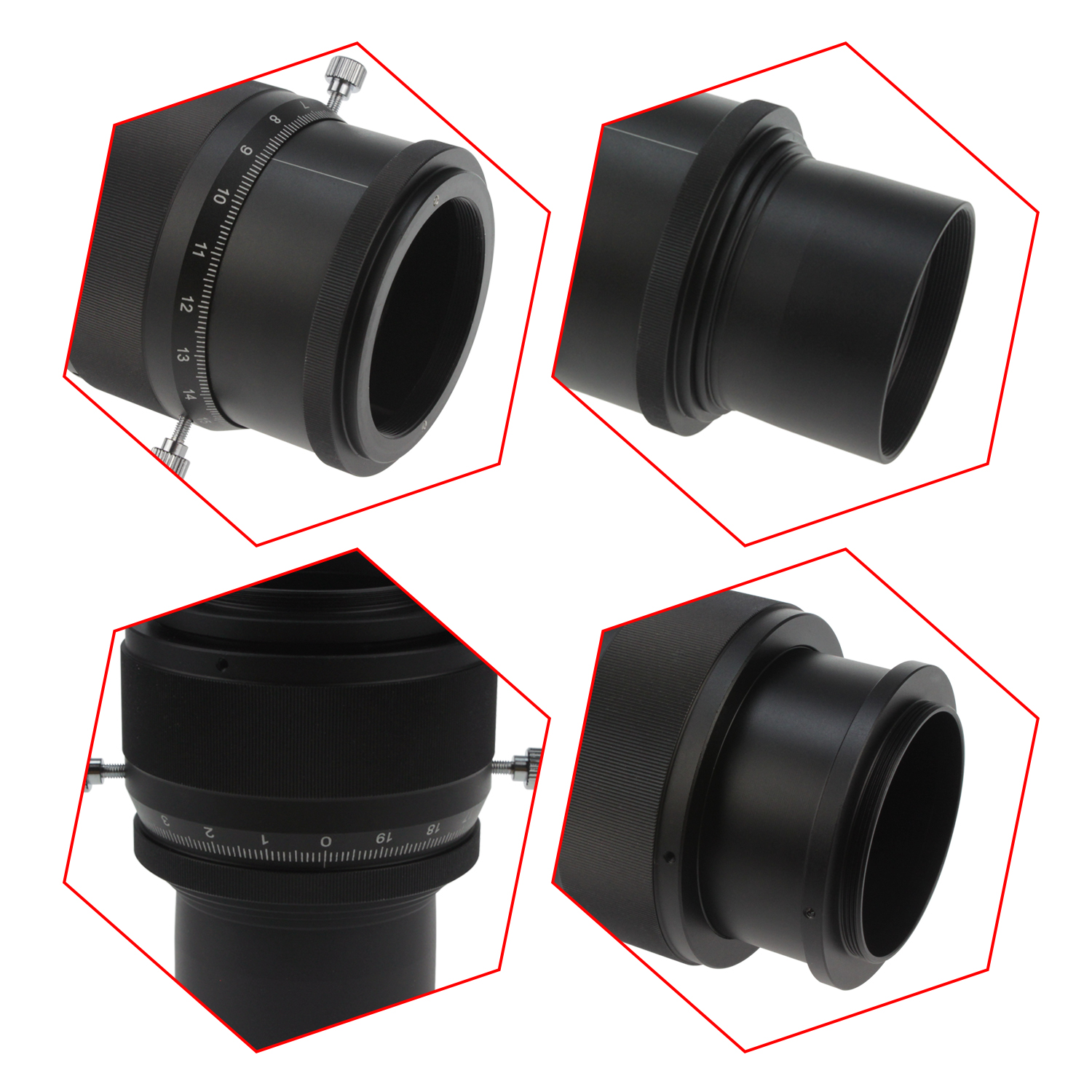 Astromania 2" Helical Micro Focuser with M48-thread and 0.1mm Scale for ...