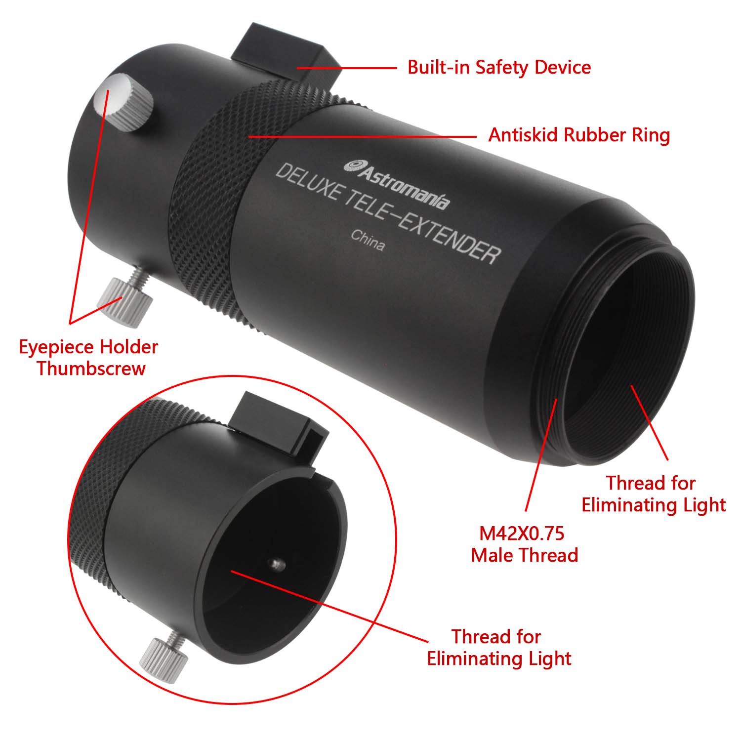 Astromania Telescope Camera Adapter for Astronomy Telescopes, Deluxe ...