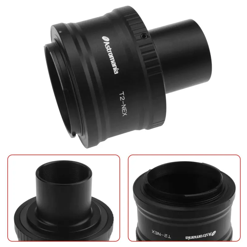 Astromania T/T2 Lens Mount Adapter Ring and M42 to 1.25" Telescope ...