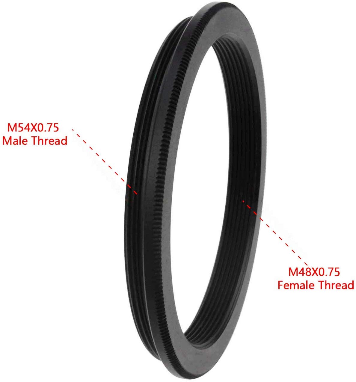 Astromania M54X0.75 Male to M48X0.75 Female Thread Telescope Adapter,M54
