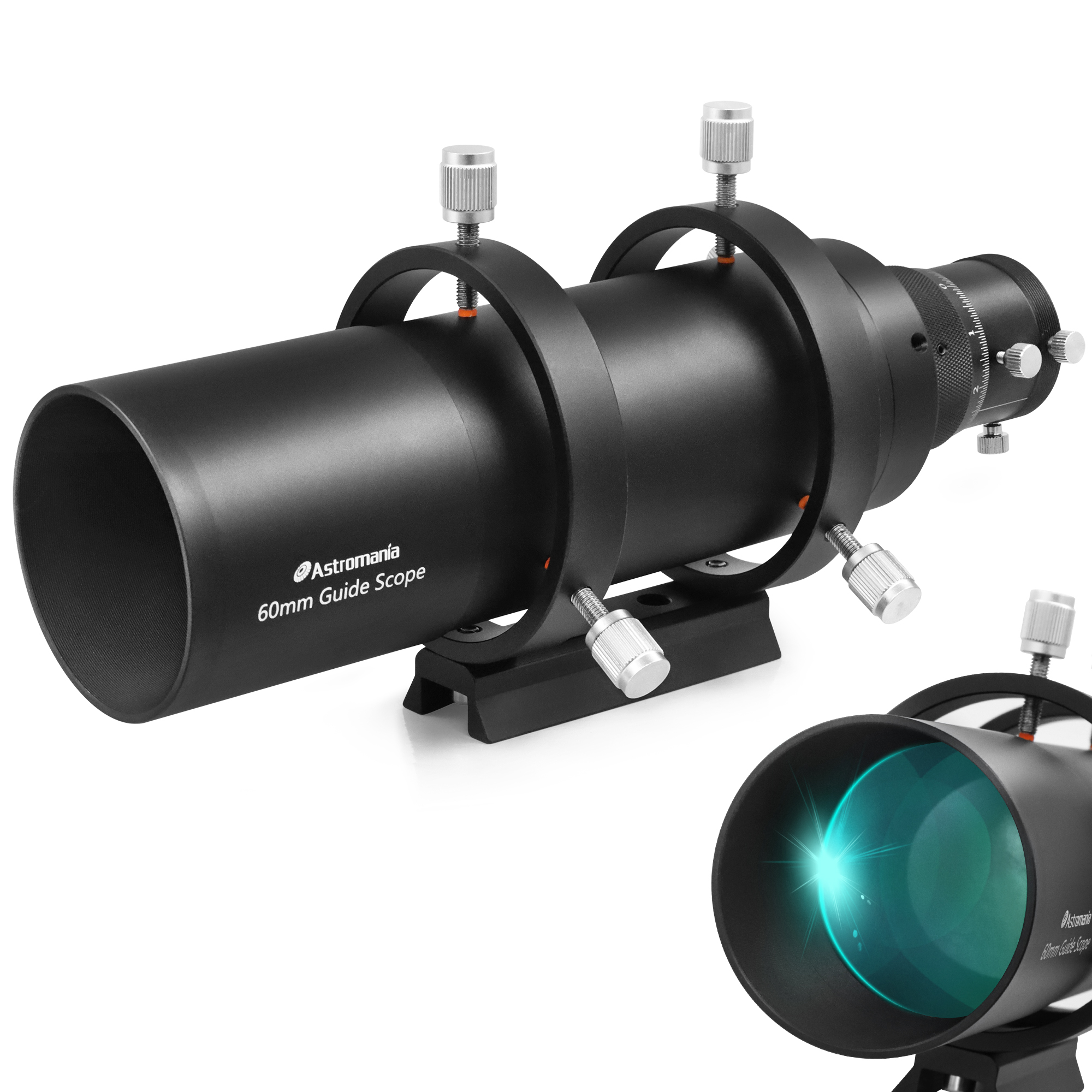 Astromania Guide Scope 60mm Compact Deluxe Finder Guide Scope Kit with ...