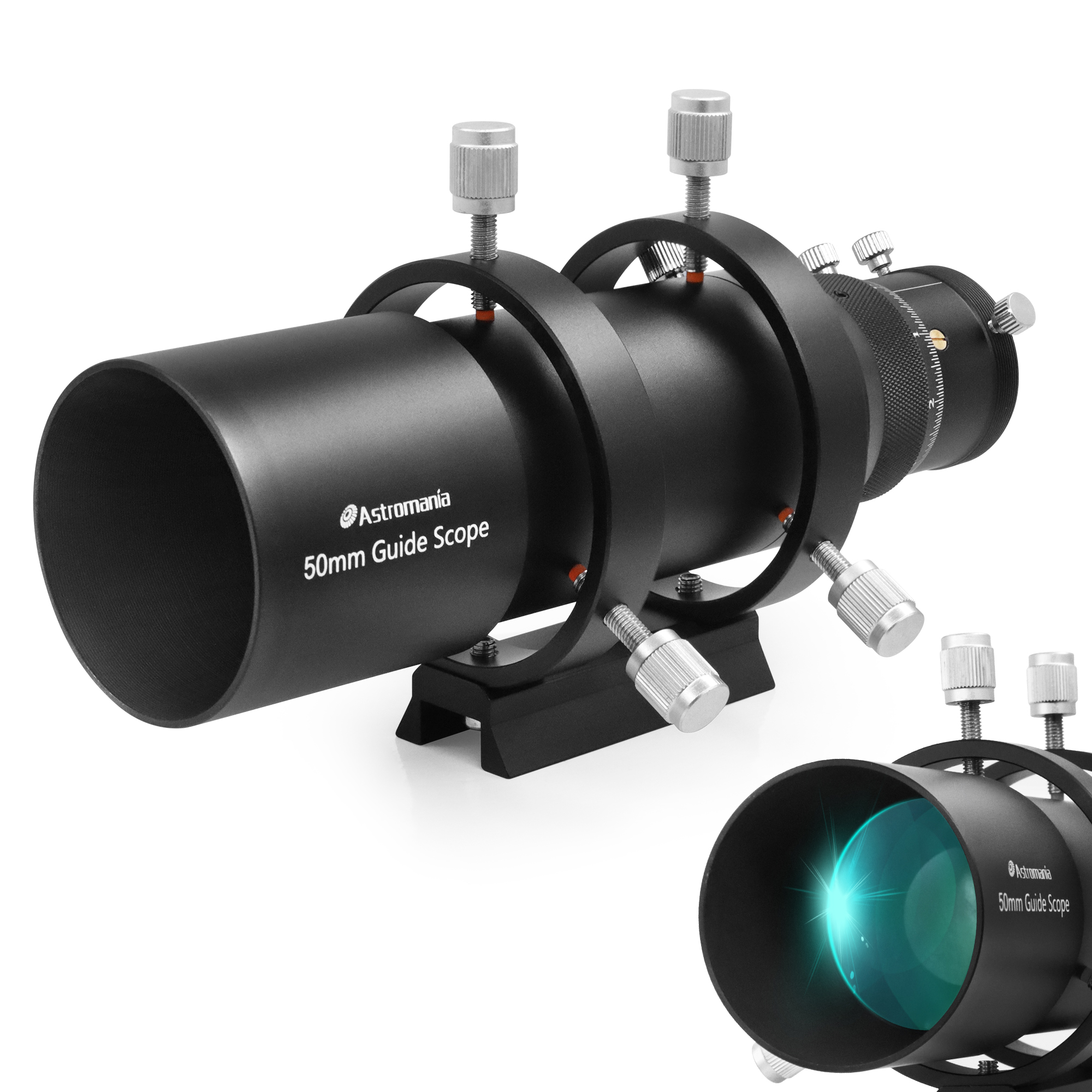Astromania Guide Scope 50mm Compact Deluxe Finder Guide Scope Kit with ...