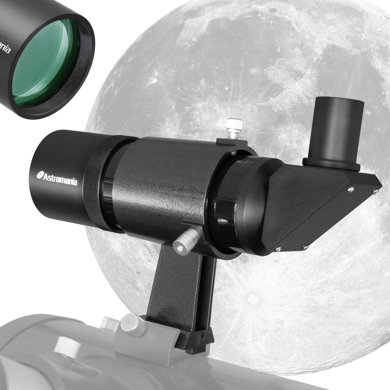 Telescope Guide Scope Astromania 9x50 Angled Finder Scope + SCT Base ...