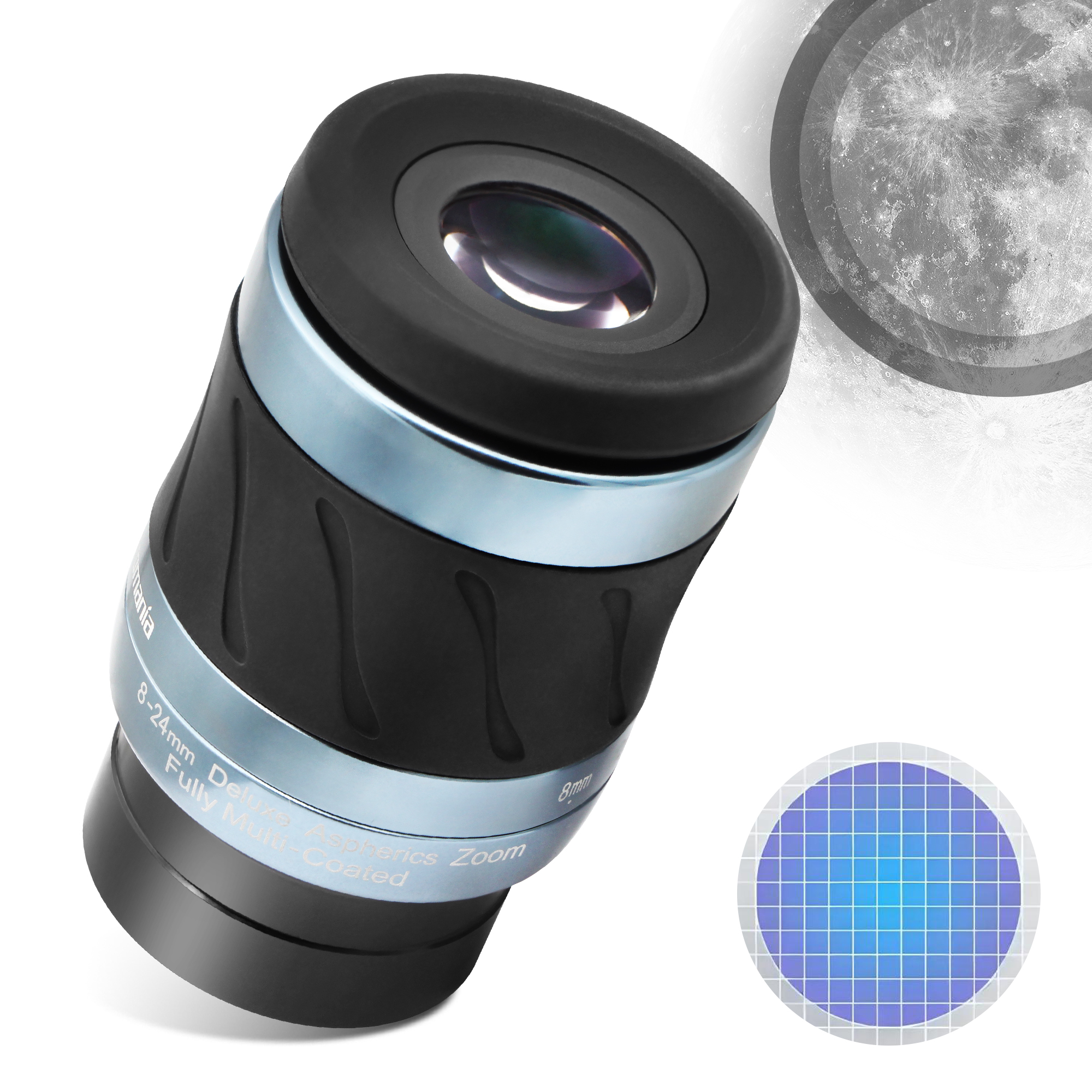 Astromania Updated Deluxe Zoom Aspheric Eyepiece for 1.25/2 inch ...